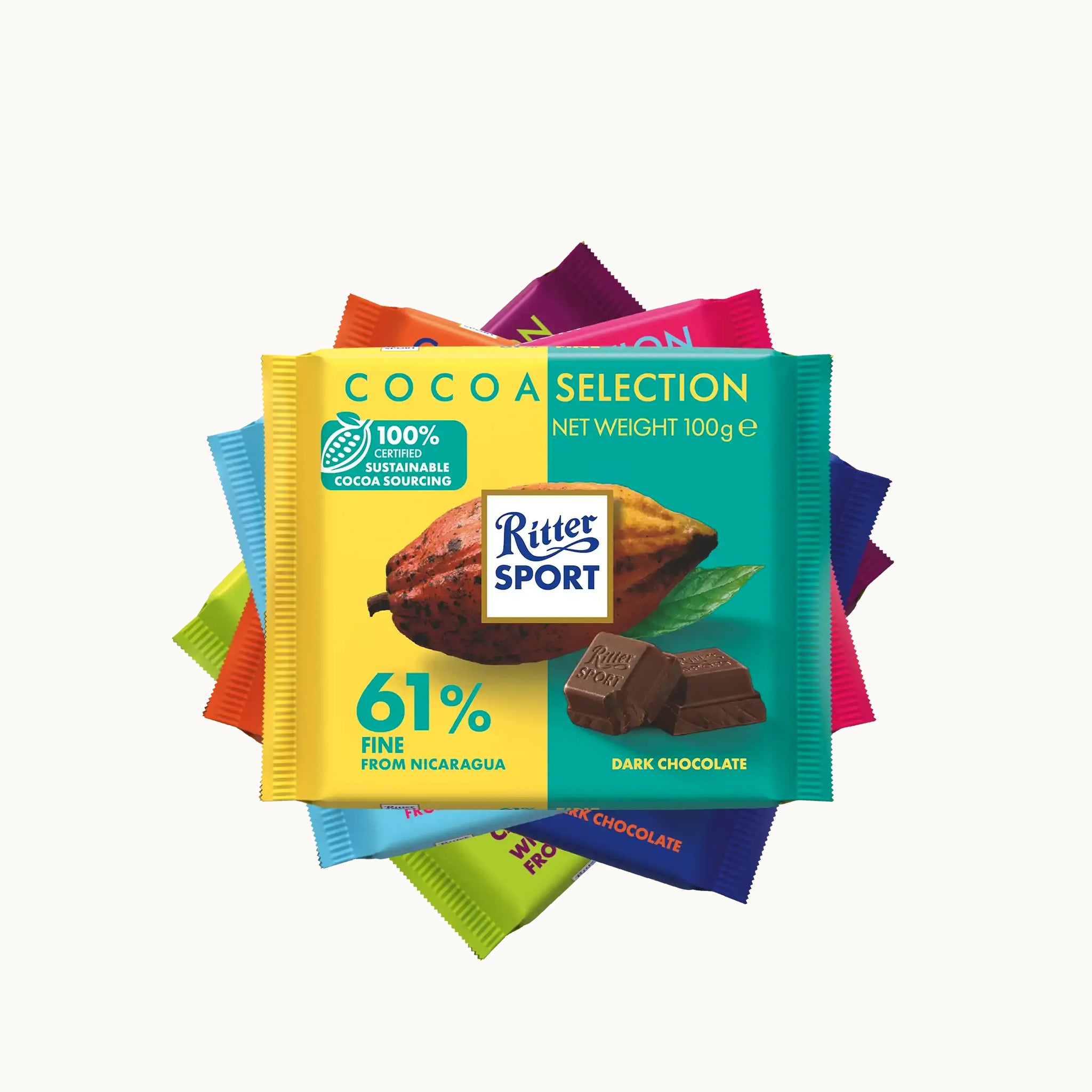 🍫 Ritter Sport Assorted Chocolate Variety 100g – Send German Chocolate ...
