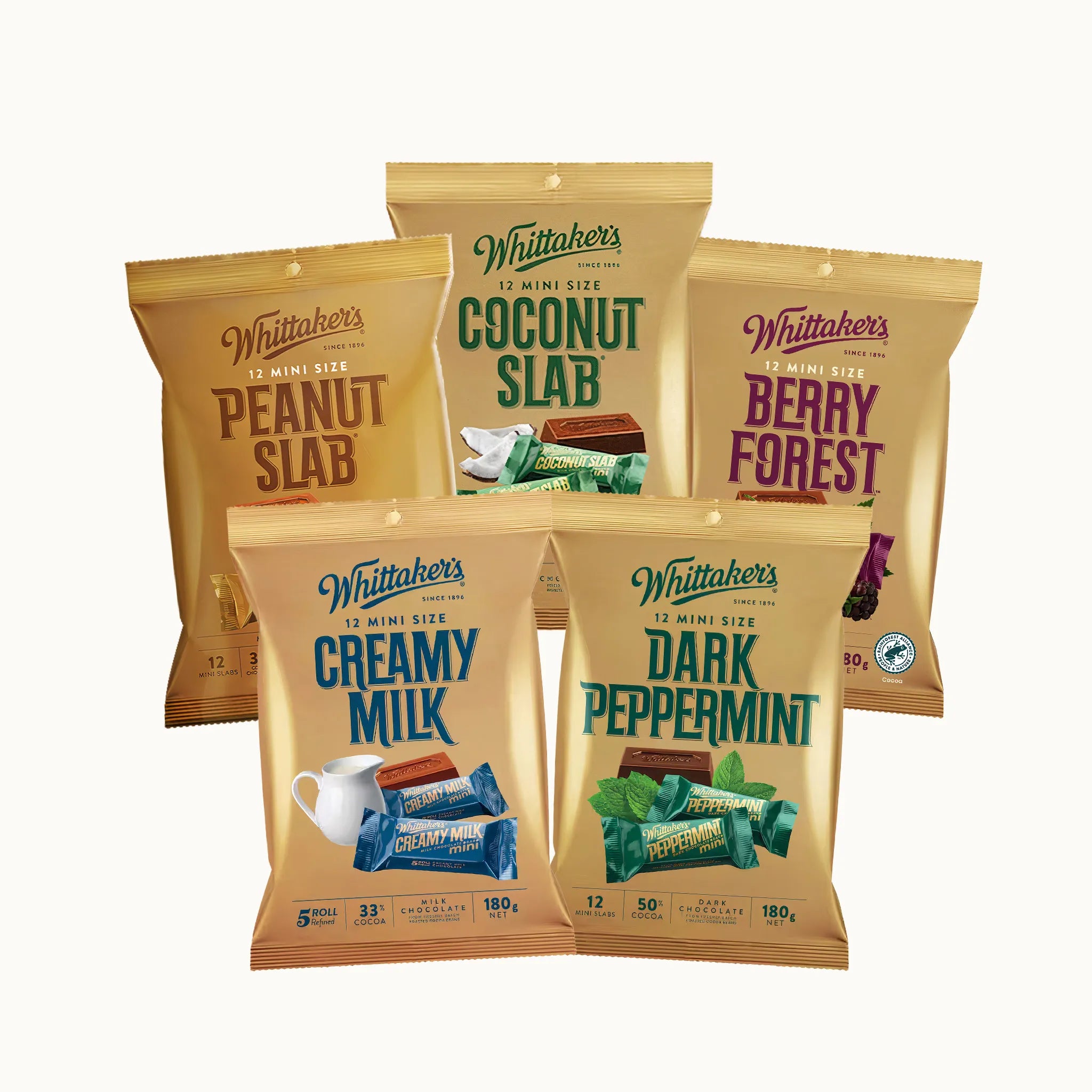 🇳🇿 Whittaker’s Mini Slab Assorted Chocolate 180g – Send Chocolate Gifts ...